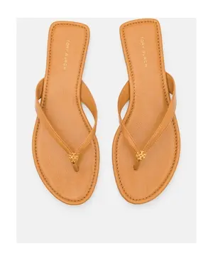 Tory Burch Logo Plaque Thong Sandals