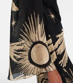 Johanna Ortiz Printed Silk Maxi Dress