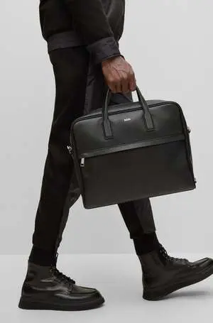 Hugo Boss Logo Lettering Structured Document Case