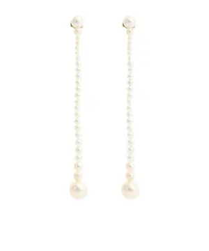 Sophie Bille Brahe Pearl Drop Earrings - White