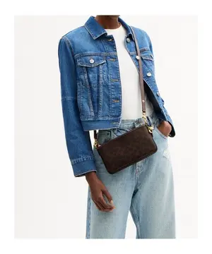 COACH Audrey Crossbody Bag In Signature Canvas - Brass/maple