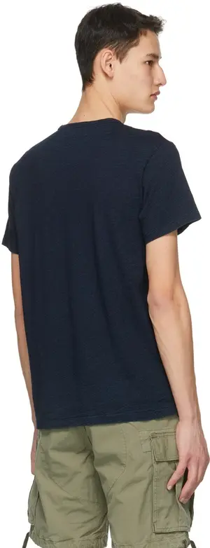 Ralph Lauren Navy Blue Logo Round-collar T-shirt