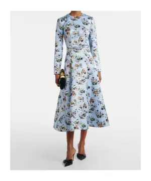 EMILIA WICKSTEAD Capucine Floral Midi Dress - Blue