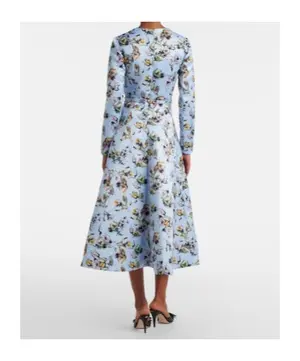 EMILIA WICKSTEAD Capucine Floral Midi Dress - Blue