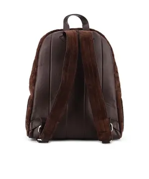 ORTIGNI Woven Suede Backpack