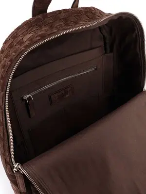 ORTIGNI Woven Suede Backpack