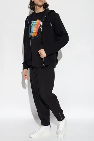 Paul Smith Zebra Patch Zipped Drawstring Hoodie