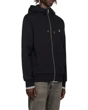 Fred Perry Hooded Zip Through Sweatshirt
