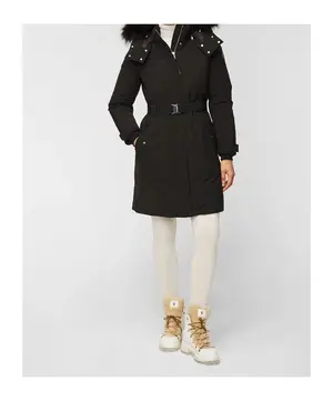 Woolrich Belted Waist Hooded Padded Coat