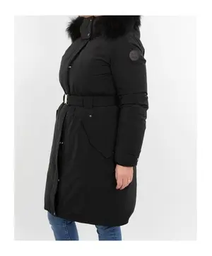 Woolrich Belted Waist Hooded Padded Coat