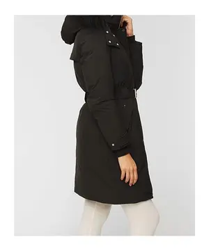 Woolrich Belted Waist Hooded Padded Coat