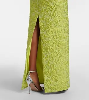 EMILIA WICKSTEAD Micheline Floral Cloqu Gown - Green