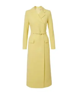 EMILIA WICKSTEAD Kalonice Crepe Midi Dress - Yellow