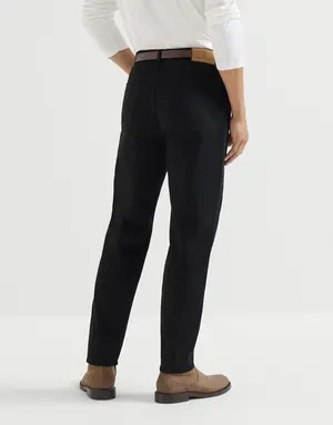 Brunello Cucinelli Garment-dyed Iconic-fit Five-pocket Denim Trousers - Black