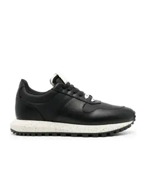 Emporio Armani Lace-up Low-top Sneakers - Black
