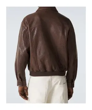 FRAME Leather Bomber Jacket