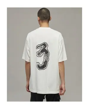 Y3 Graphic Logo-print Crew Neck T-shirt