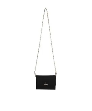 VIVIENNE WESTWOOD Saturn Shoulder Bag - Black