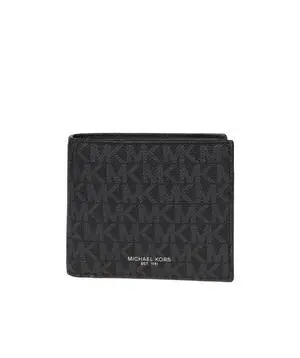 Michael Kors Greyson Logo Slim Billfold Wallet - Black