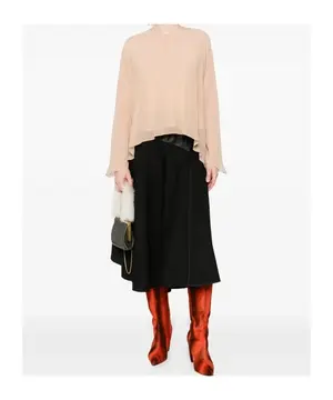 Marni Satin-panel Midi Skirt