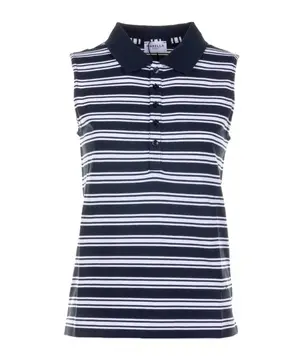 Marella Sleeveless Striped Polo - Multicolor
