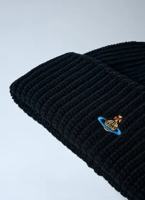 VIVIENNE WESTWOOD Logo Embroidered Beanie