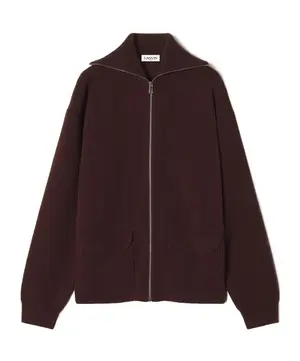 LANVIN Cashmere Zip Cardigan - Bacchus