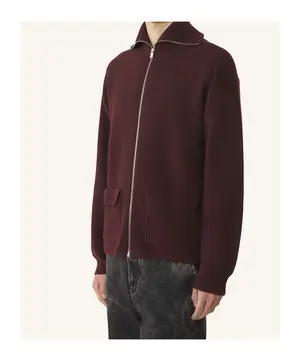 LANVIN Cashmere Zip Cardigan - Bacchus