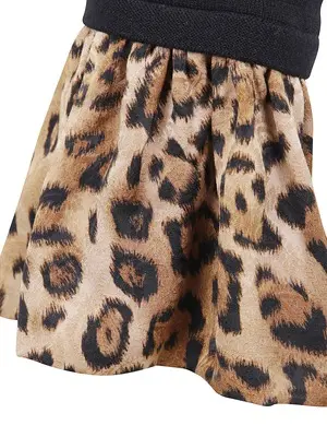 TWINSET V-neck Ruffled Jumper With Leopard Print Cuffs