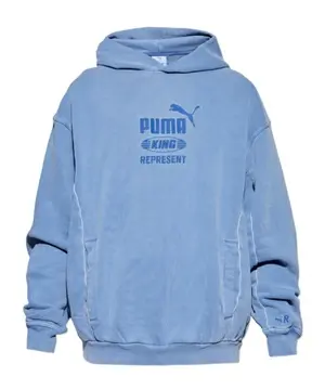 PUMA X Represent Logo Embroderied Hoodie - Blue