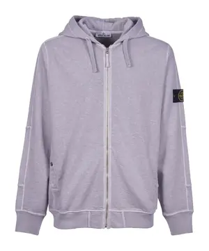 Stone Island Compass-badge Cotton Hoodie - Gray
