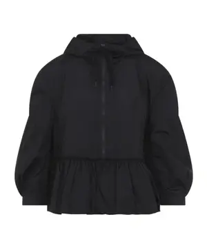 Simone Rocha Ruffle Frill Peplum Jacket - Black