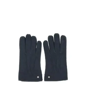 GIANNI CHIARINI Suede Top-stitch Gloves - Black