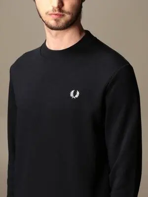 Fred Perry Logo-embroidered Crewneck Sweatshirt