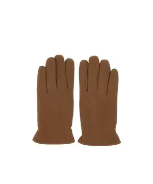 GIANNI CHIARINI Shearling-lined Suede Gloves - Brown