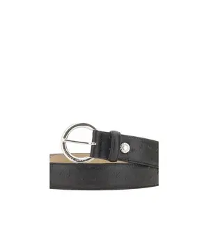 GIANNI CHIARINI Leather Belt With Round Buckle