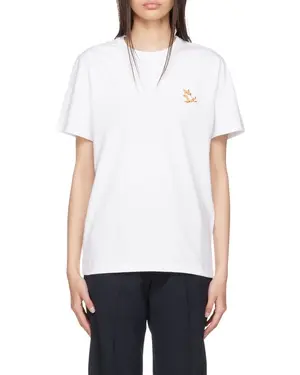 Maison Kitsuné Logo Printed Crewneck T-shirt