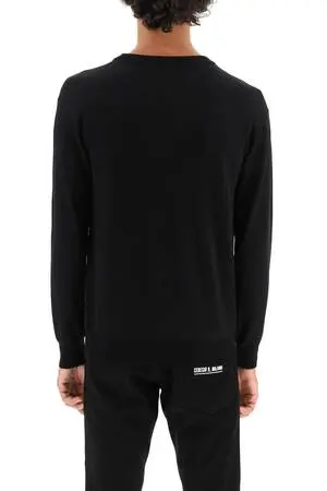Moschino Teddy Bear Patch Crewneck Knitted Jumper