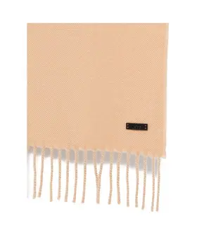 Hugo Boss Logo-patch Fringed Scarf