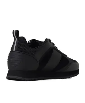 EA7 Logo-printed Panelled Low-top Sneakers