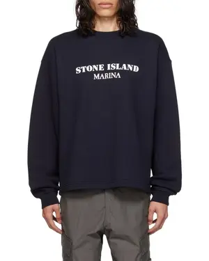Stone Island Logo-print Cotton Sweatshirt