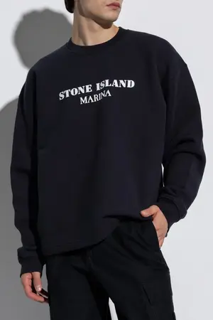 Stone Island Logo-print Cotton Sweatshirt