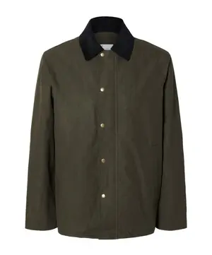 SELECTED Lapel Long Sleeve Casual Jacket - Black