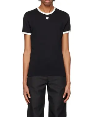 COURREGES Bumpy Contrast T-shirt
