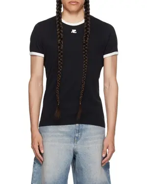 COURREGES Bumpy Contrast T-shirt