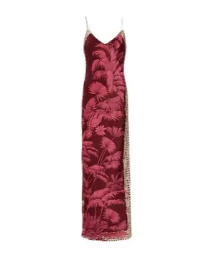 Johanna Ortiz Printed Silk Slip Dress - Red
