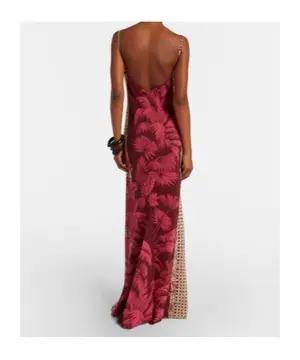 Johanna Ortiz Printed Silk Slip Dress
