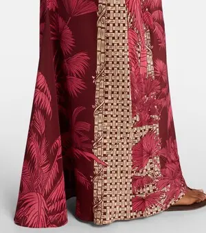 Johanna Ortiz Printed Silk Slip Dress