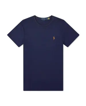Polo Ralph Lauren Logo Embroidered Crewneck T-shirt - Black