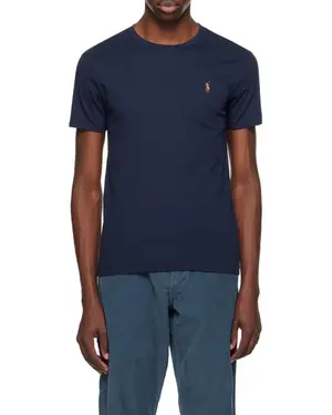 Polo Ralph Lauren Logo Embroidered Crewneck T-shirt - Black